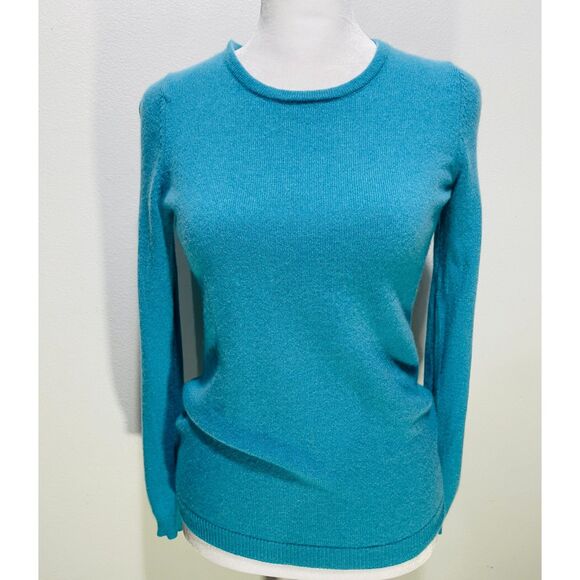 Talbots | Sweaters | Talbots Pure Cashmere Sweater Classic Aqua Blue ...